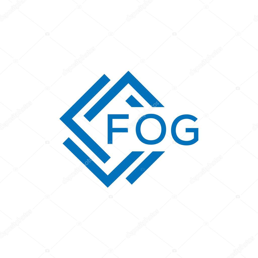 Diseño del logotipo de la letra FOG sobre fondo blanco. FOG creativo ...