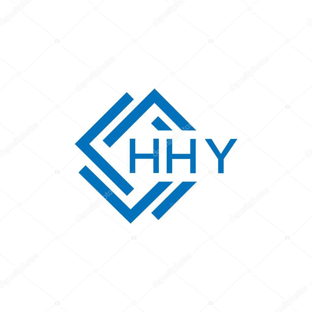 Diseño del logotipo de la letra HHY sobre fondo blanco. concepto de ...