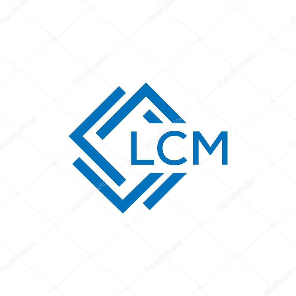 Diseño del logotipo de la letra LCM sobre fondo blanco. LCM creativo ...