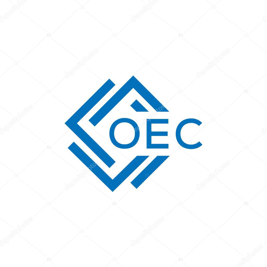 Dise o del logotipo de la carta OEC sobre fondo blanco. OEC creativo c rculo letra logo concepto ...