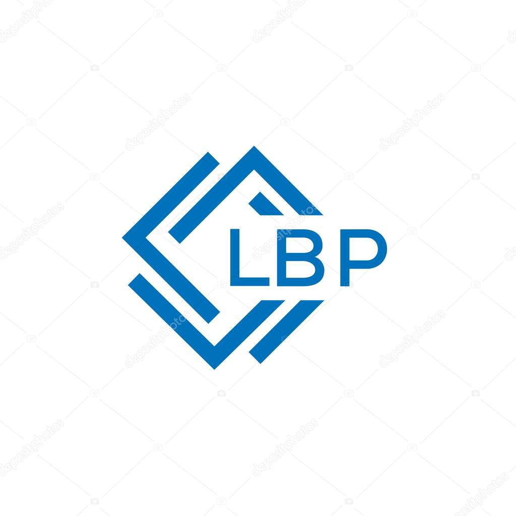 Diseño del logotipo de la letra LBP sobre fondo blanco. LBP creativo círculo letra logo concepto ...