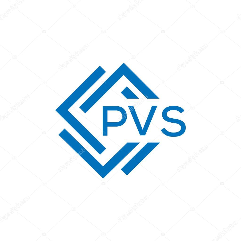 Diseño del logotipo de la letra PVS sobre fondo blanco. Concepto de ...