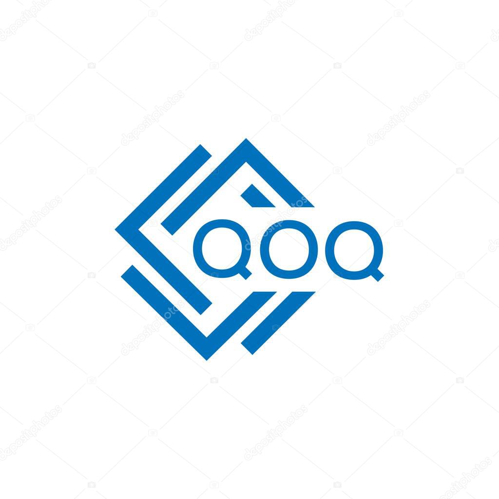 Diseño del logotipo de la letra QOQ sobre fondo blanco. QOQ creativo ...