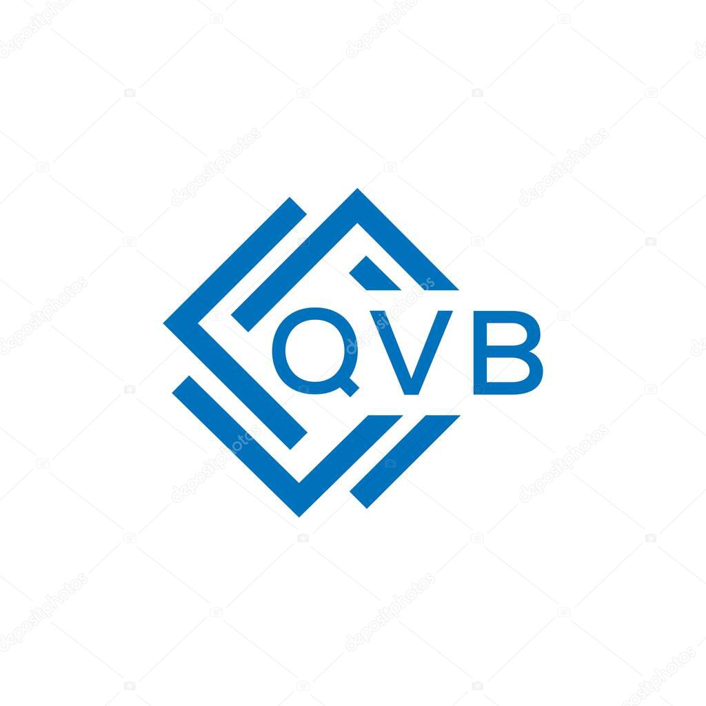 Diseño del logotipo de la letra QVB sobre fondo blanco. QVB creativo ...