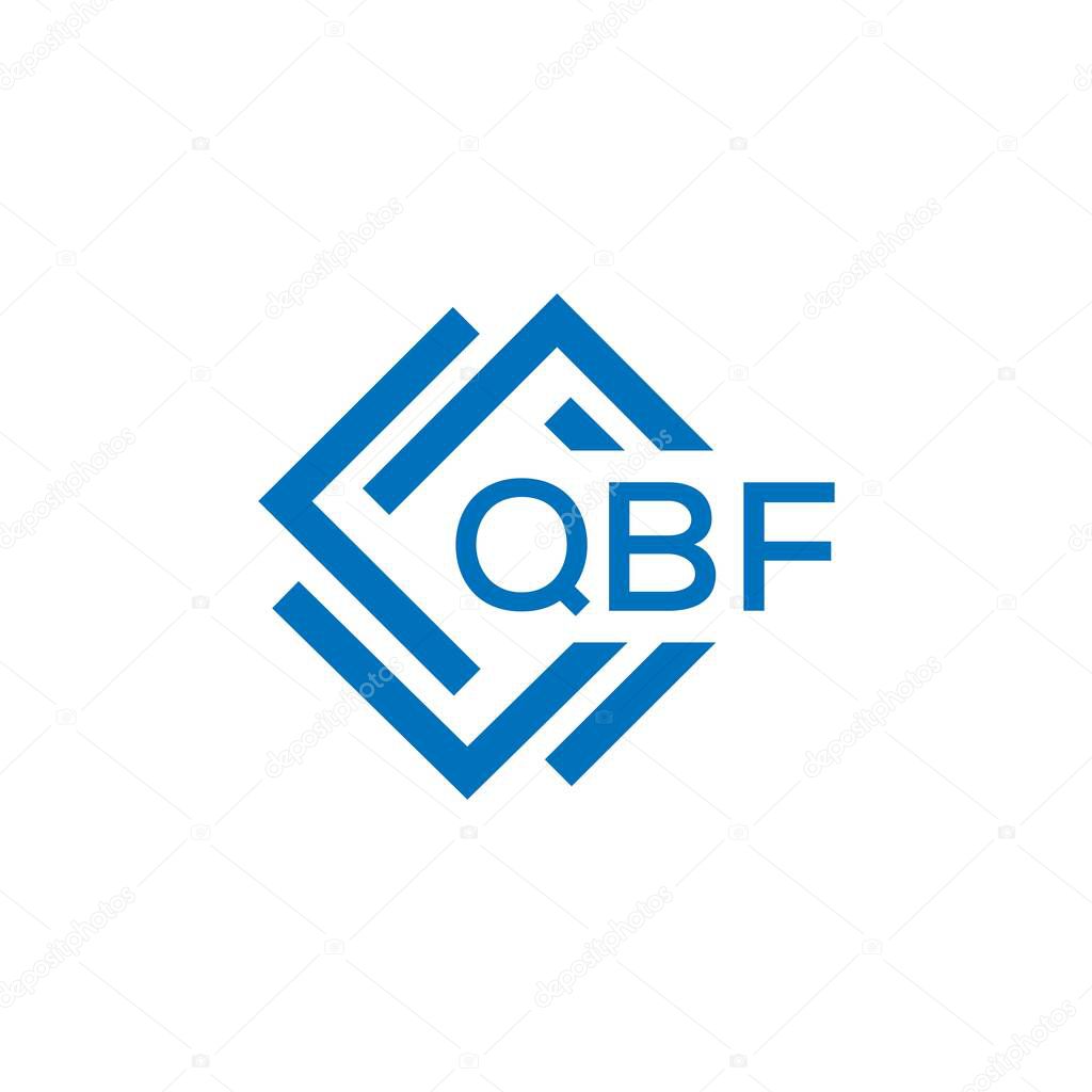 Diseño del logotipo de la letra QBF sobre fondo blanco. QBF creativo ...