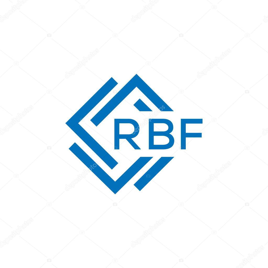 Diseño del logotipo de la letra RBF sobre fondo blanco. concepto de logotipo de letra círculo ...