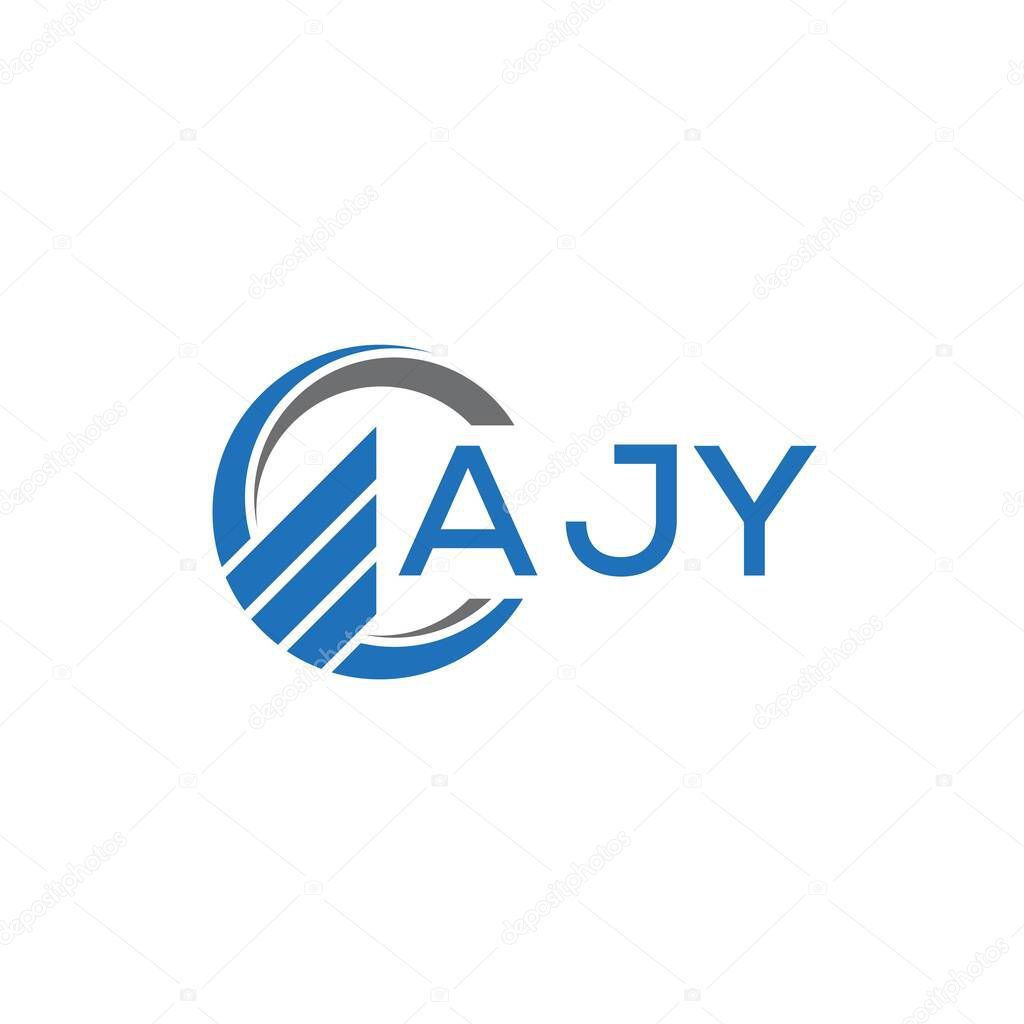 AJY Dise o de logotipo de contabilidad plana sobre fondo blanco. AJY iniciales creativas ...