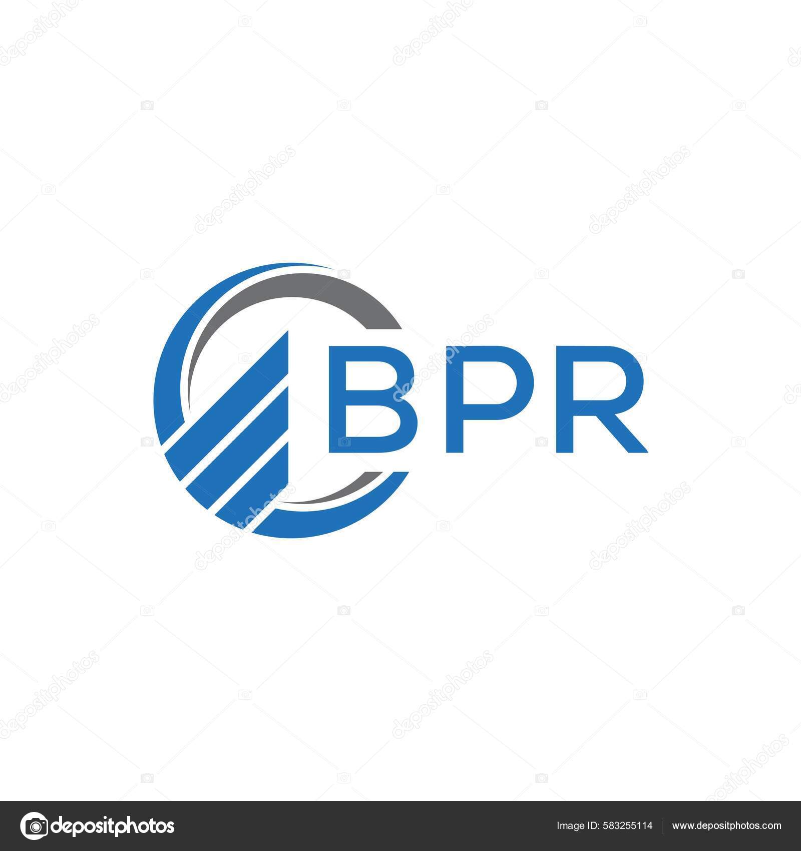 Bpr Flat Accounting Logo Design White Background Bpr Creative Initials ...