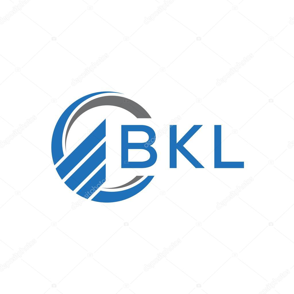 BKL Diseño de logotipo de contabilidad plana sobre fondo blanco. BKL ...