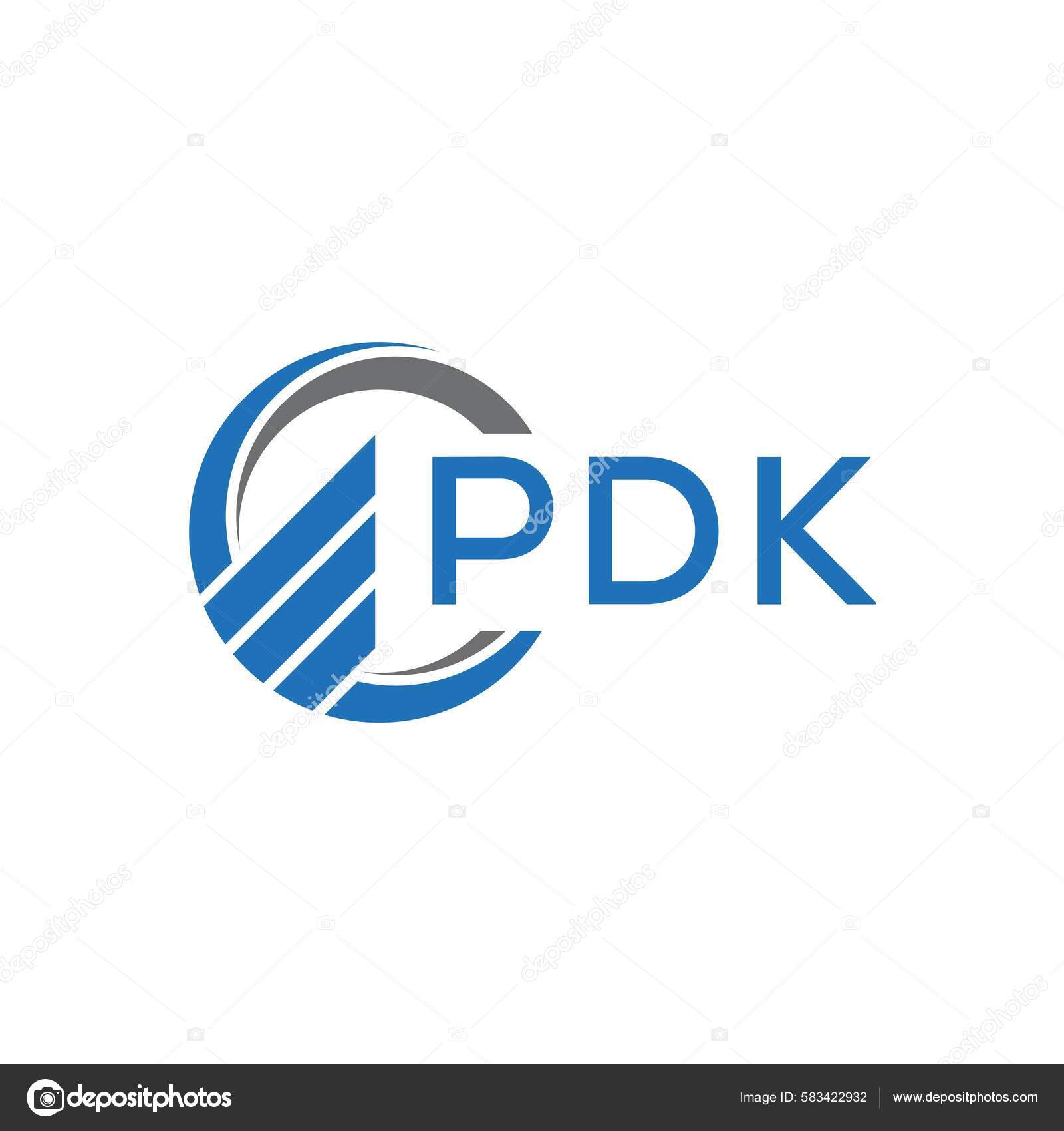 Pdk Letter Logo Design Black Background Pdk Creative Initials Letter ...