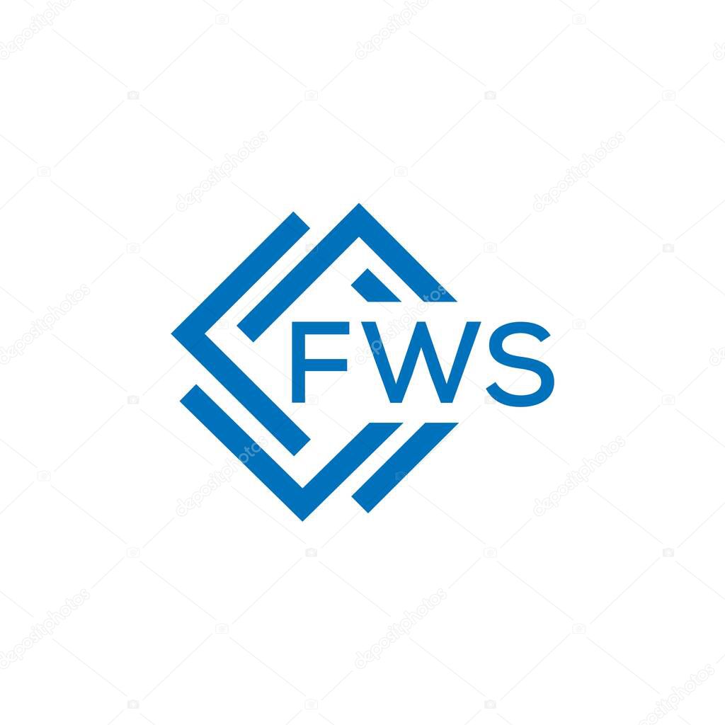 Diseño del logotipo de la letra FWS sobre fondo blanco. concepto de ...