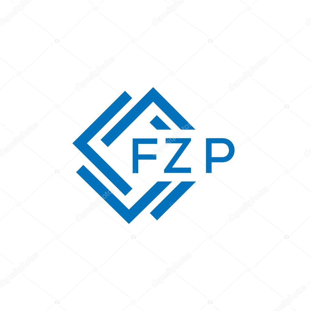Diseño del logotipo de la letra FZP sobre fondo blanco. FZP creativo ...
