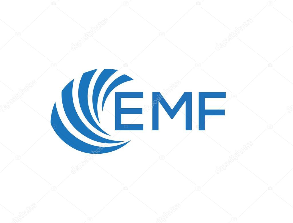 Diseño del logotipo de la letra EMf sobre fondo blanco. EMf creativo ...
