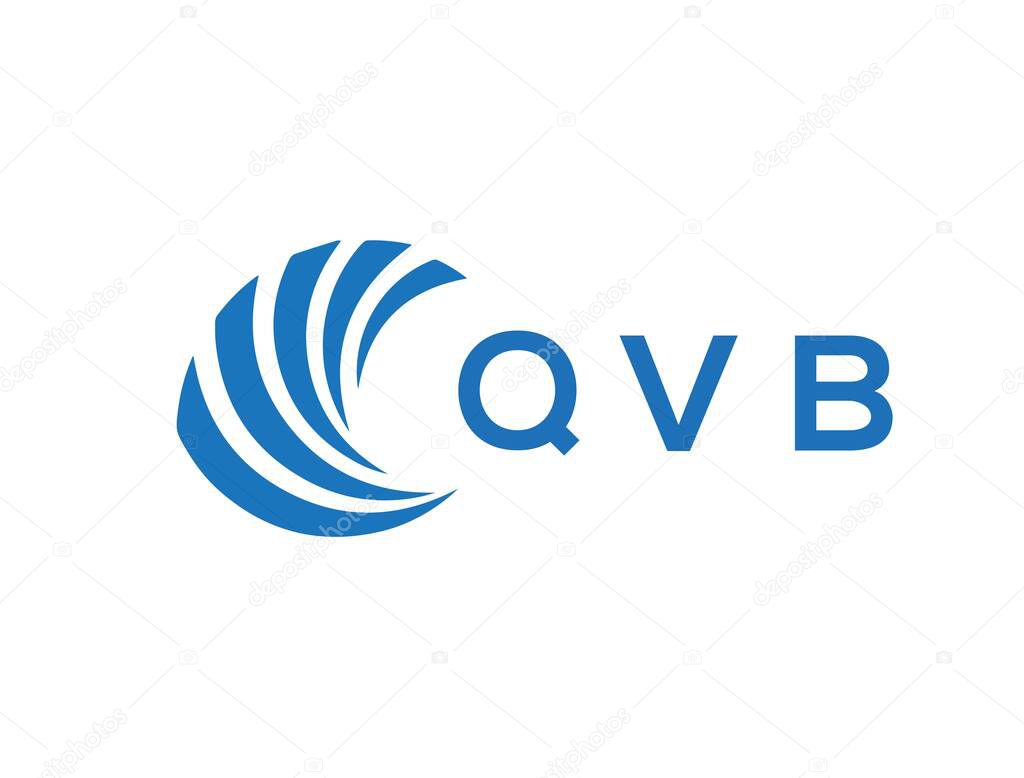 Diseño del logotipo de la letra QVB sobre fondo blanco. QVB creativo ...