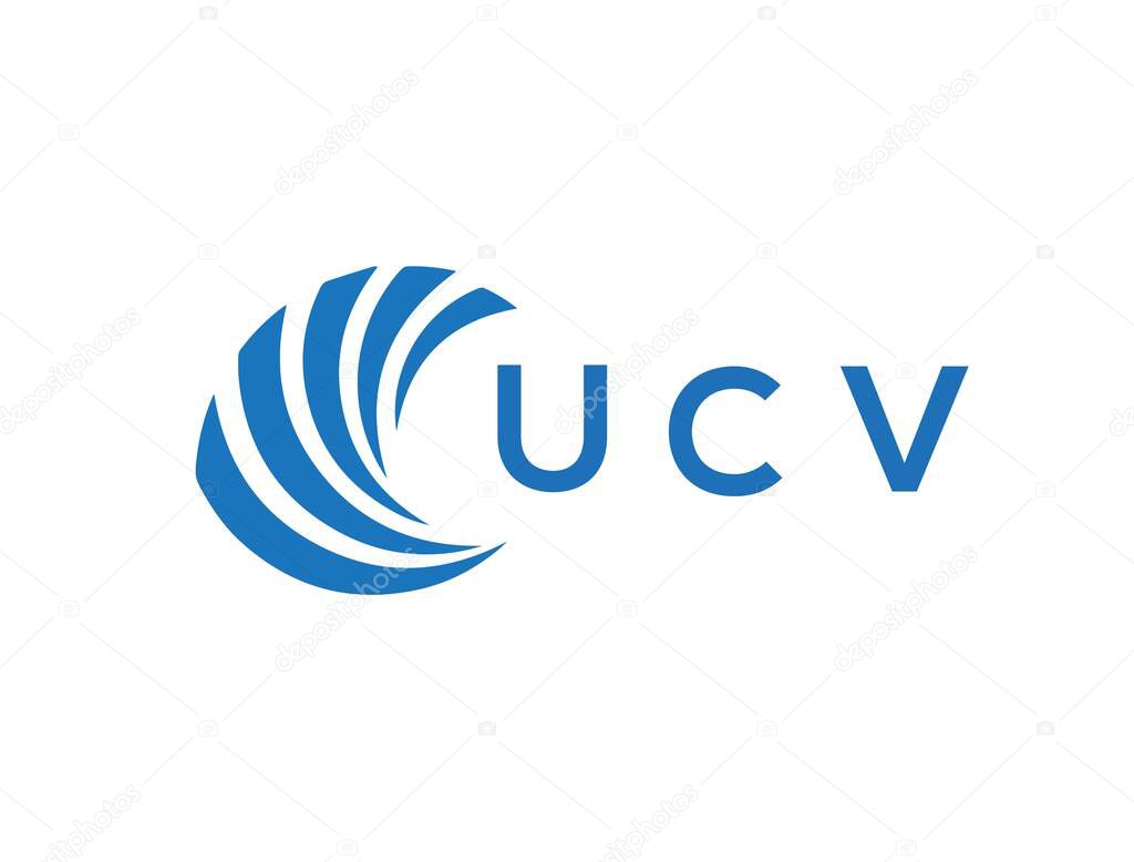 UCV letter logo design on white background. UCV creative circle letter ...