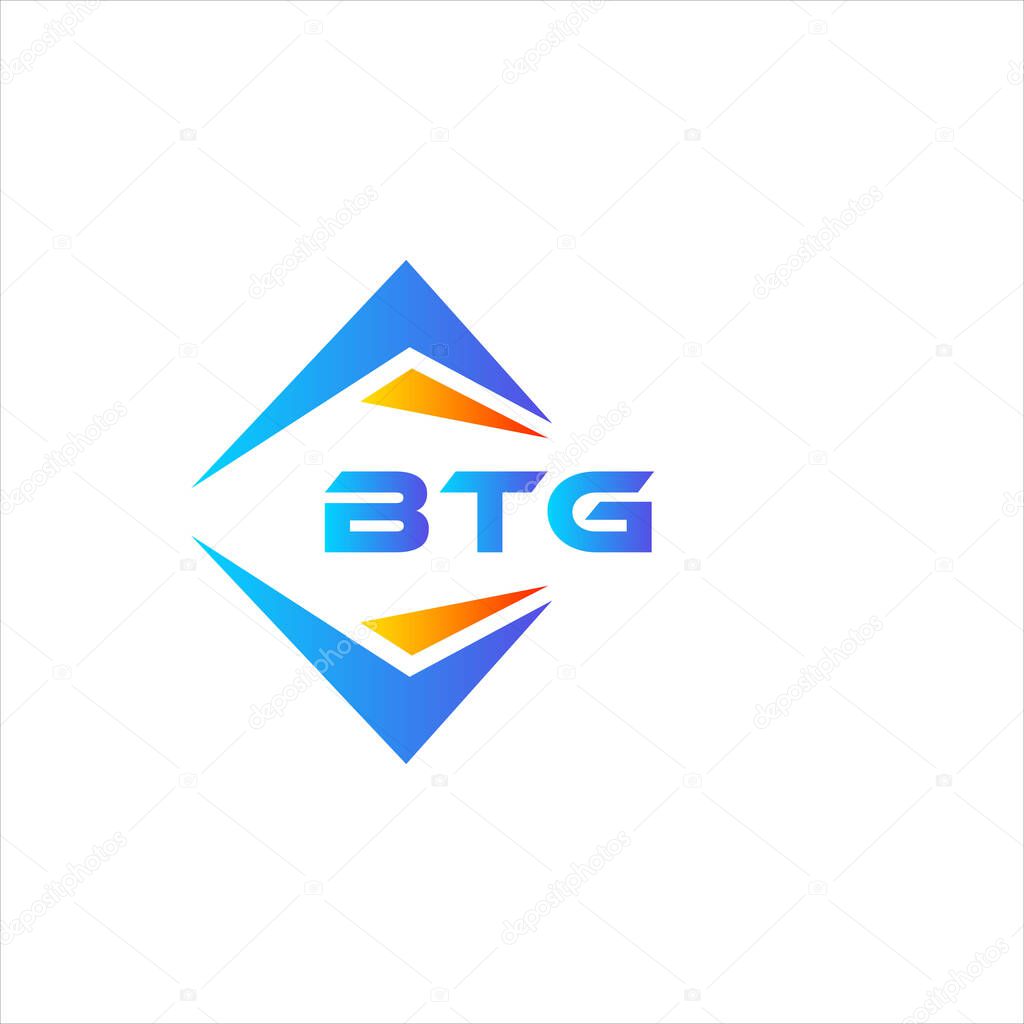 BTG diseño de logotipo de tecnología abstracta sobre fondo blanco. BTG ...
