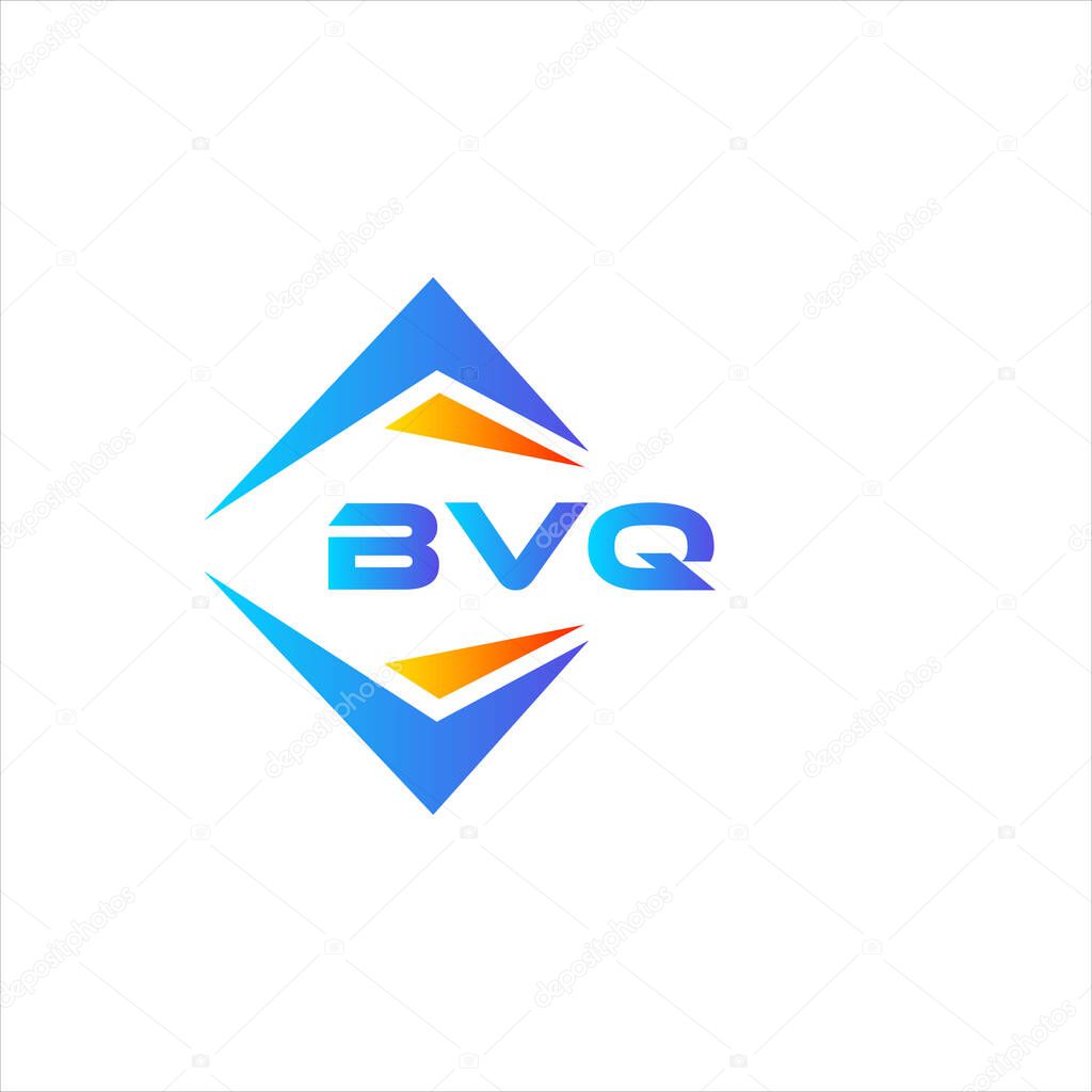 Diseño de logotipo de tecnología abstracta BVQ sobre fondo blanco. BVQ ...