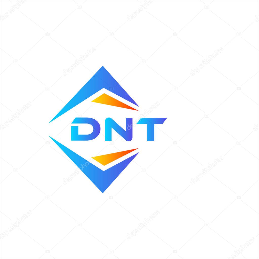 Diseño de logotipo de tecnología abstracta DNT sobre fondo blanco. DNT ...