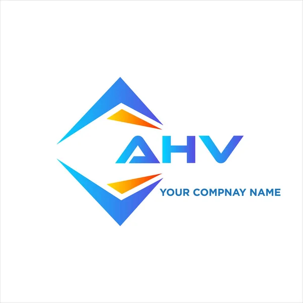 AHV diseño de logotipo de tecnología abstracta sobre fondo blanco. AHV iniciales creativas letra ...