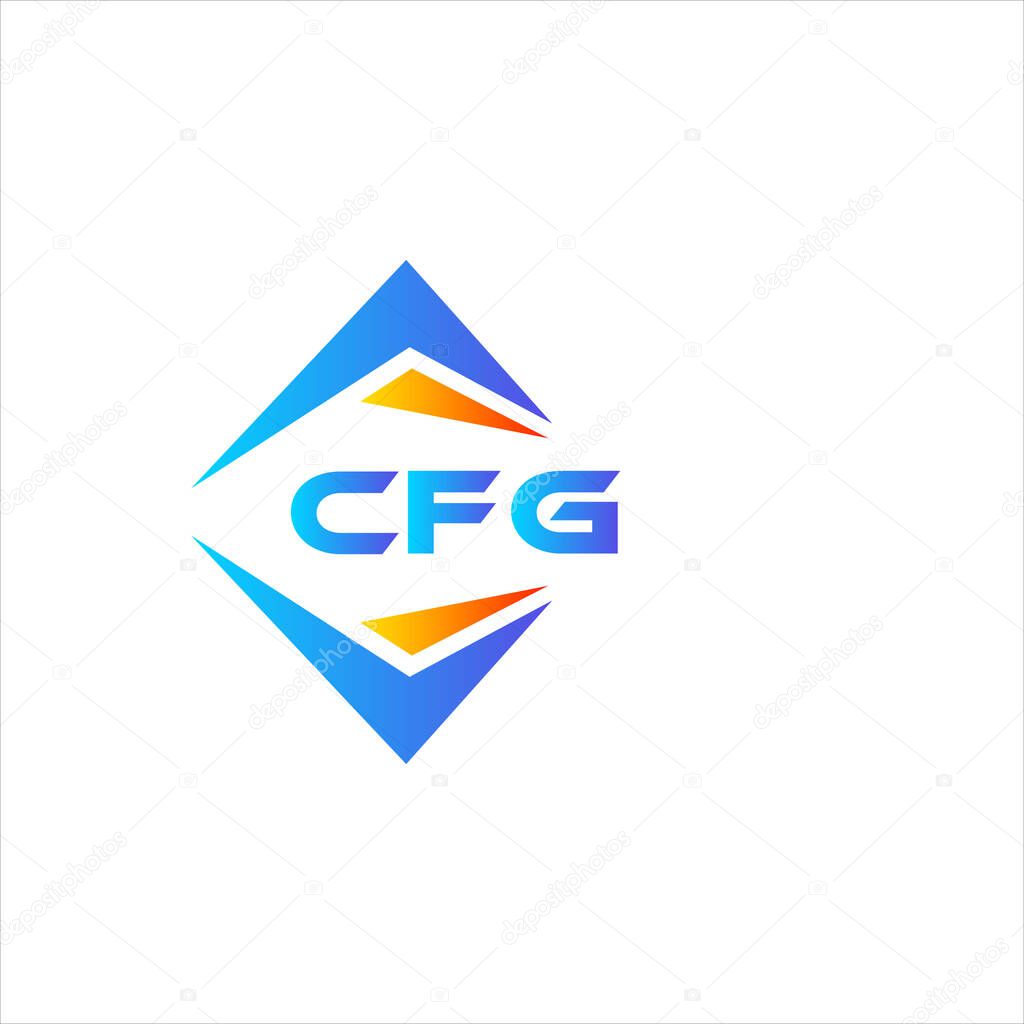 Diseño del logotipo de la tecnología abstracta CFG sobre fondo blanco ...