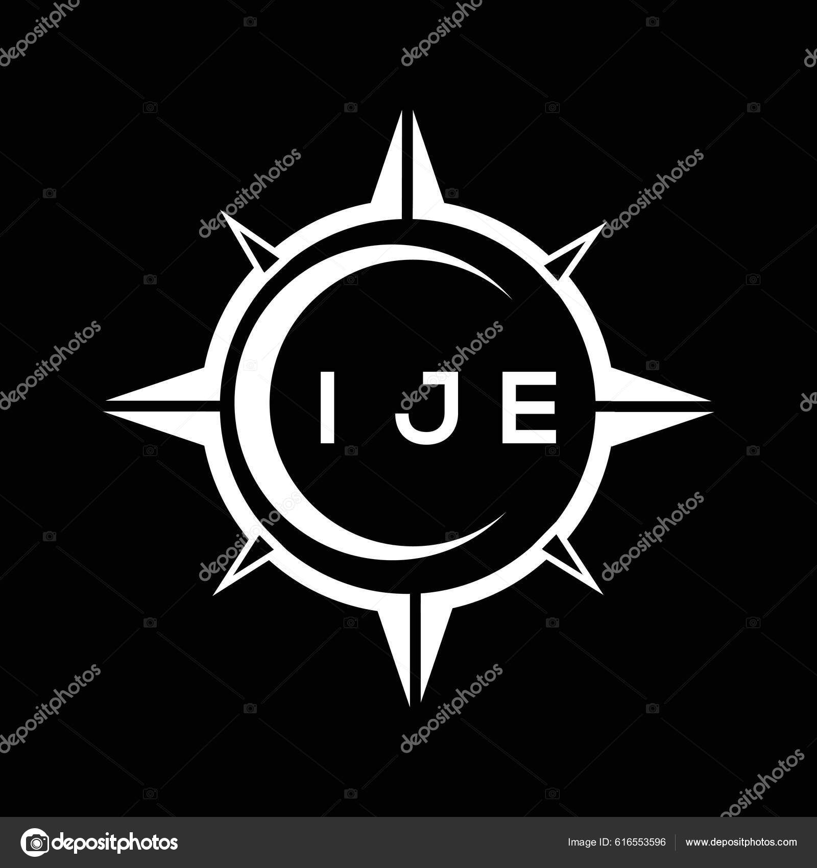 Ije Abstract Technology Circle Setting Logo Design Black Background Ije ...