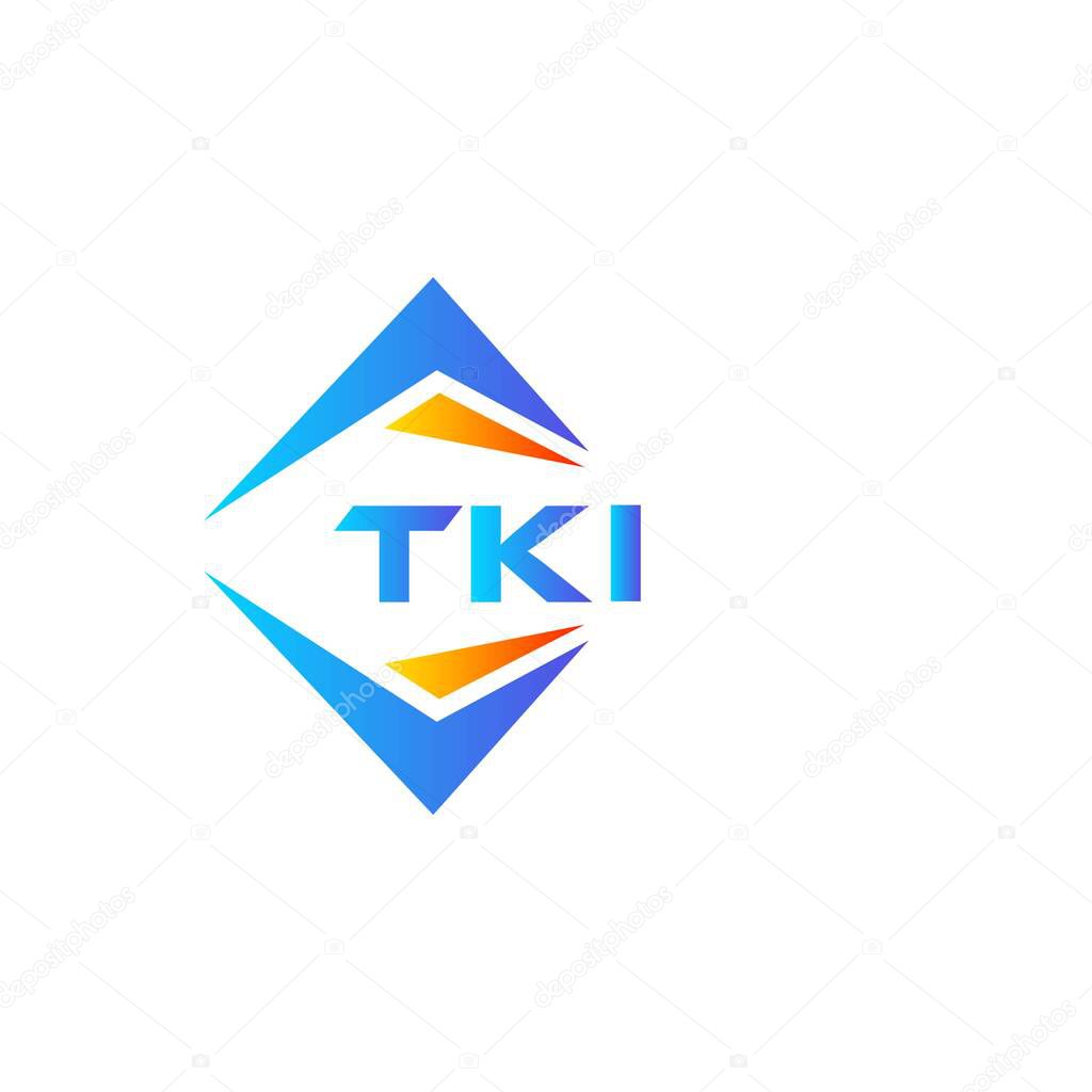 Diseño de logotipo de tecnología abstracta TKI sobre fondo blanco. TKI ...