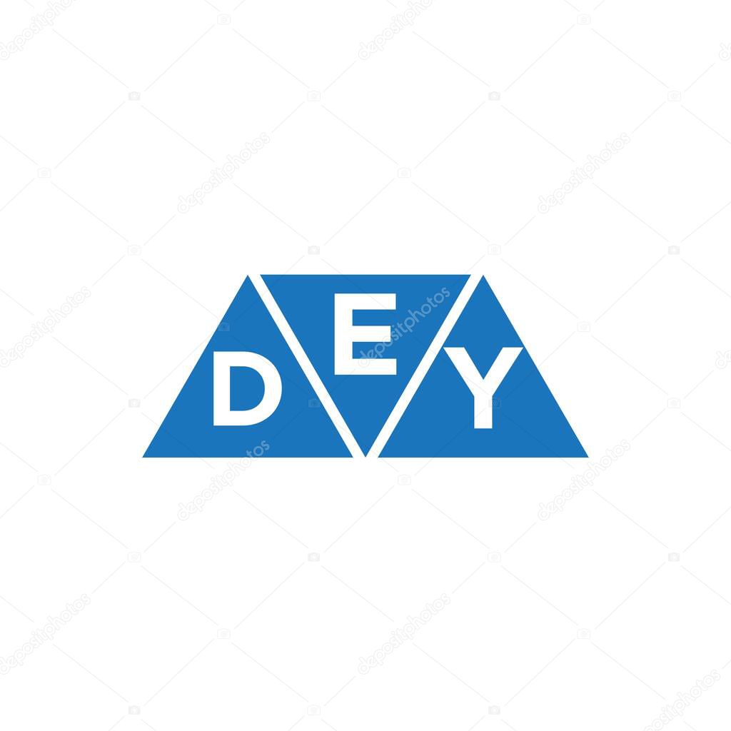 Diseño del logotipo en forma de triángulo EDY sobre fondo blanco. EDY ...