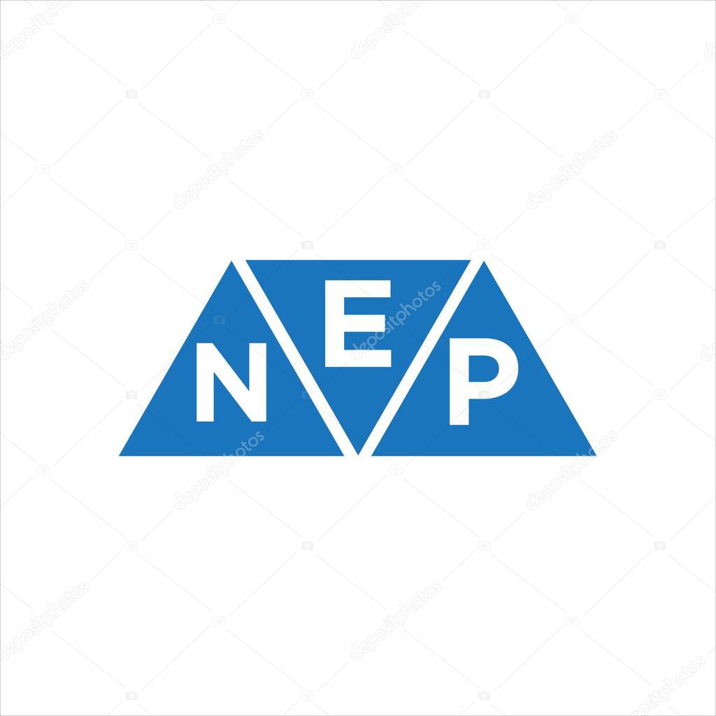 Diseño del logotipo en forma de triángulo ENP sobre fondo blanco. ENP ...