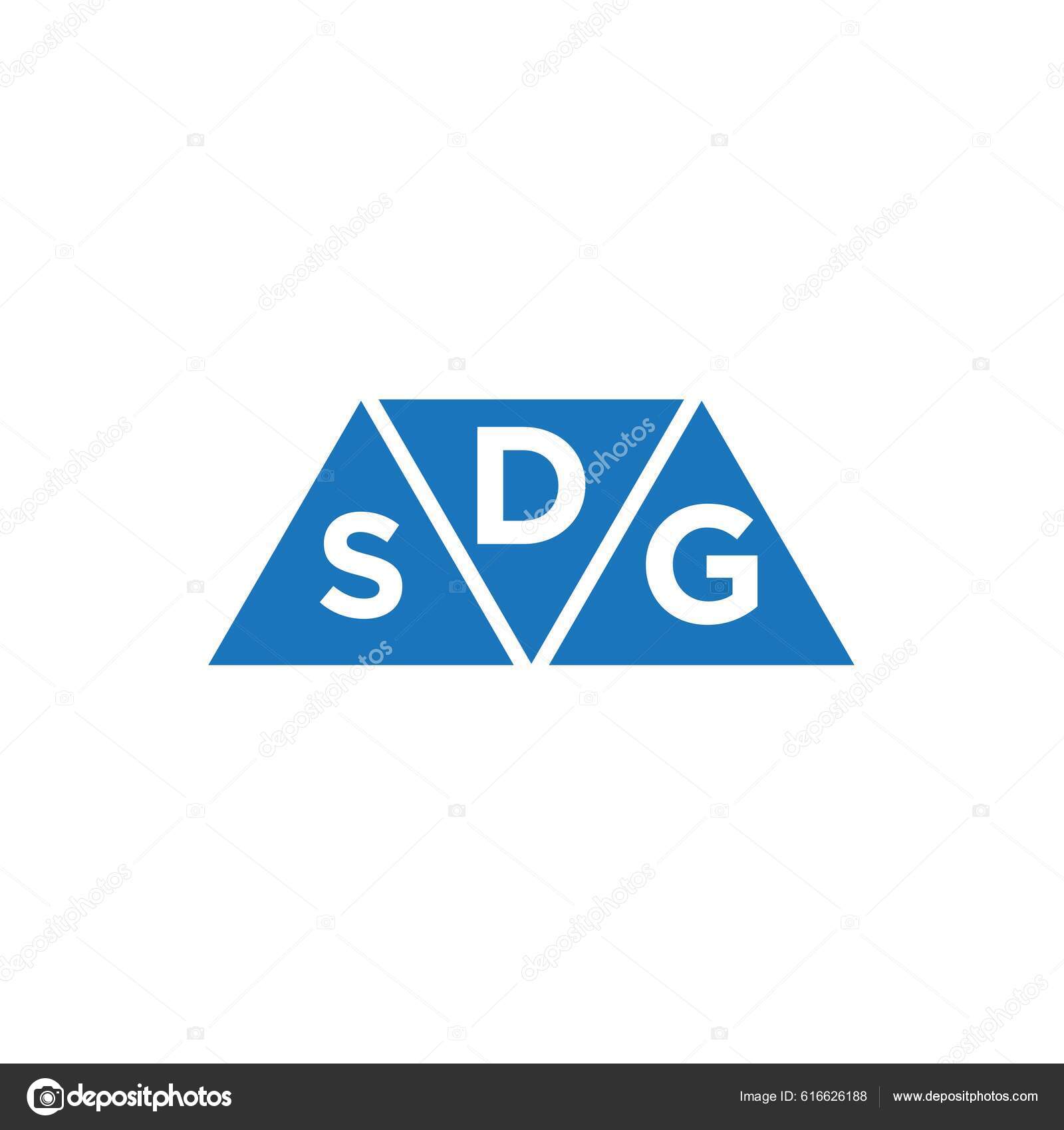 Dsg Triangle Shape Logo Design White Background Dsg Creative Initials ...