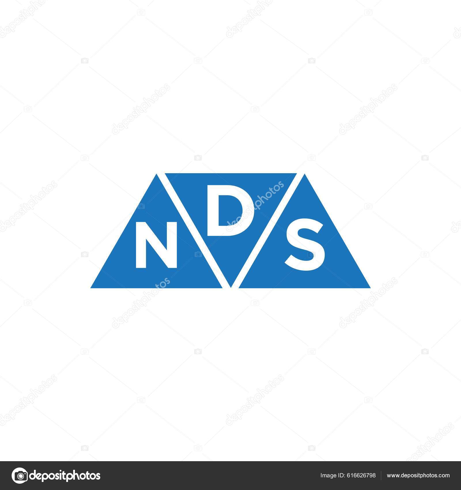 Dns Triangle Shape Logo Design White Background Dns Creative Initials ...