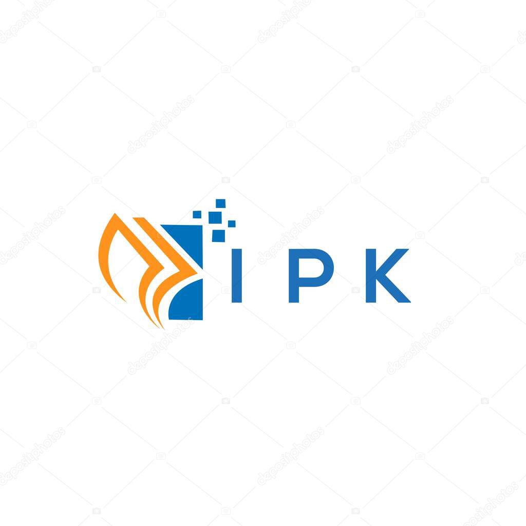 Diseño del logotipo de contabilidad de reparación de crédito IPK sobre ...