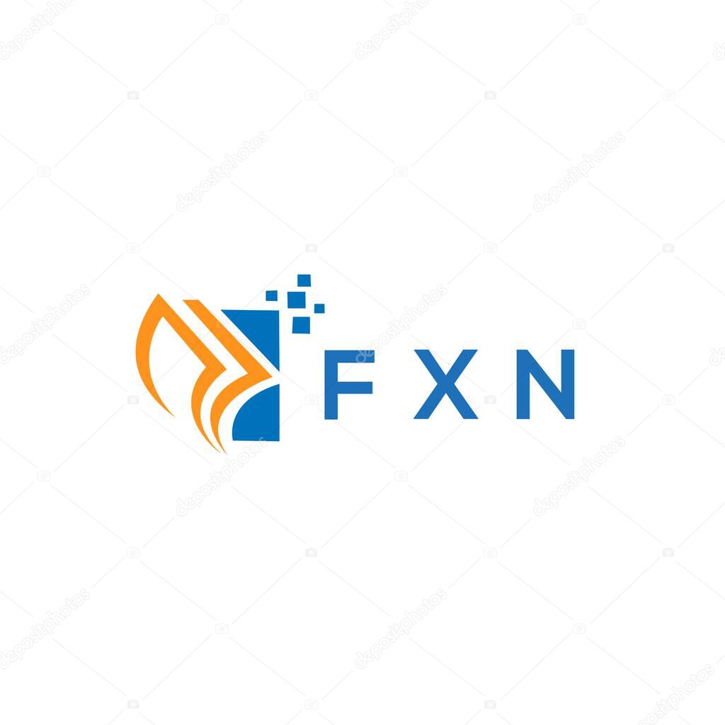 Diseño del logotipo de contabilidad de reparación de crédito FXN sobre ...