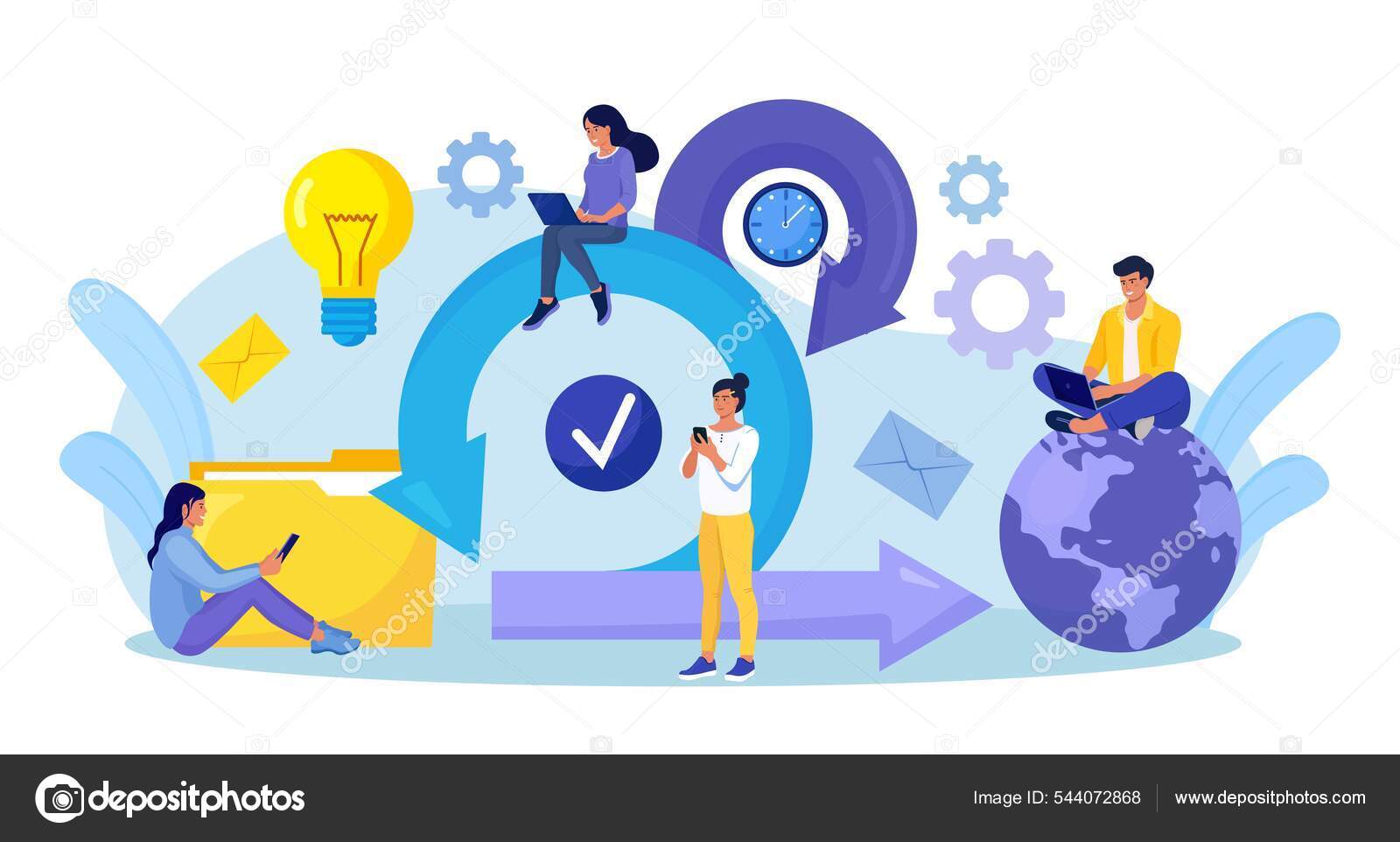 Scrum Framework Conceito Diagrama Processo Scrum Como Esquema ...