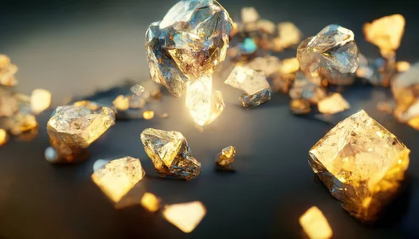 Realistic shiny gemstones diamonds crystals abstract background ...