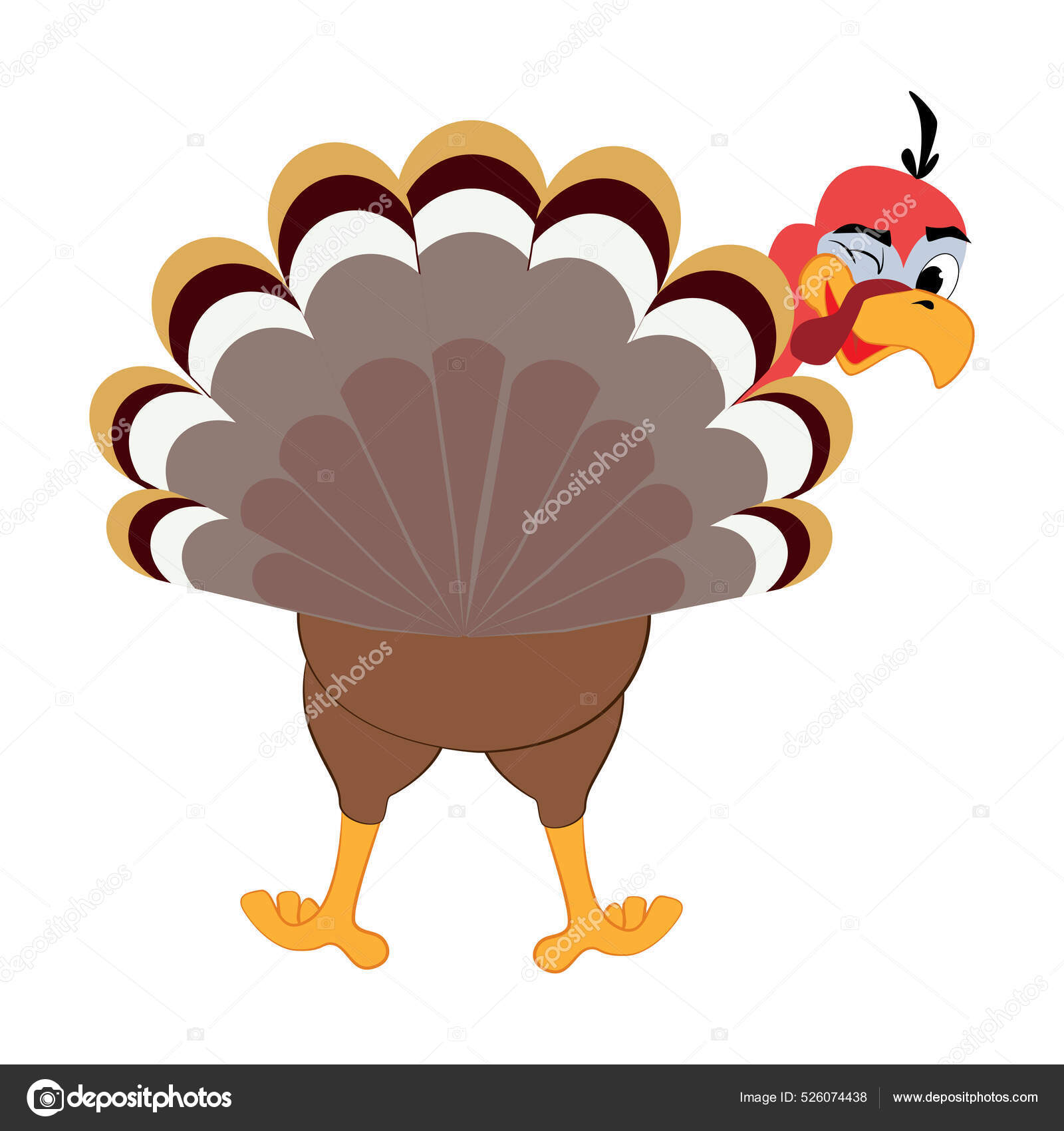 Dibujos Animados De Pavo De Acción De Gracias Feliz Día Acción