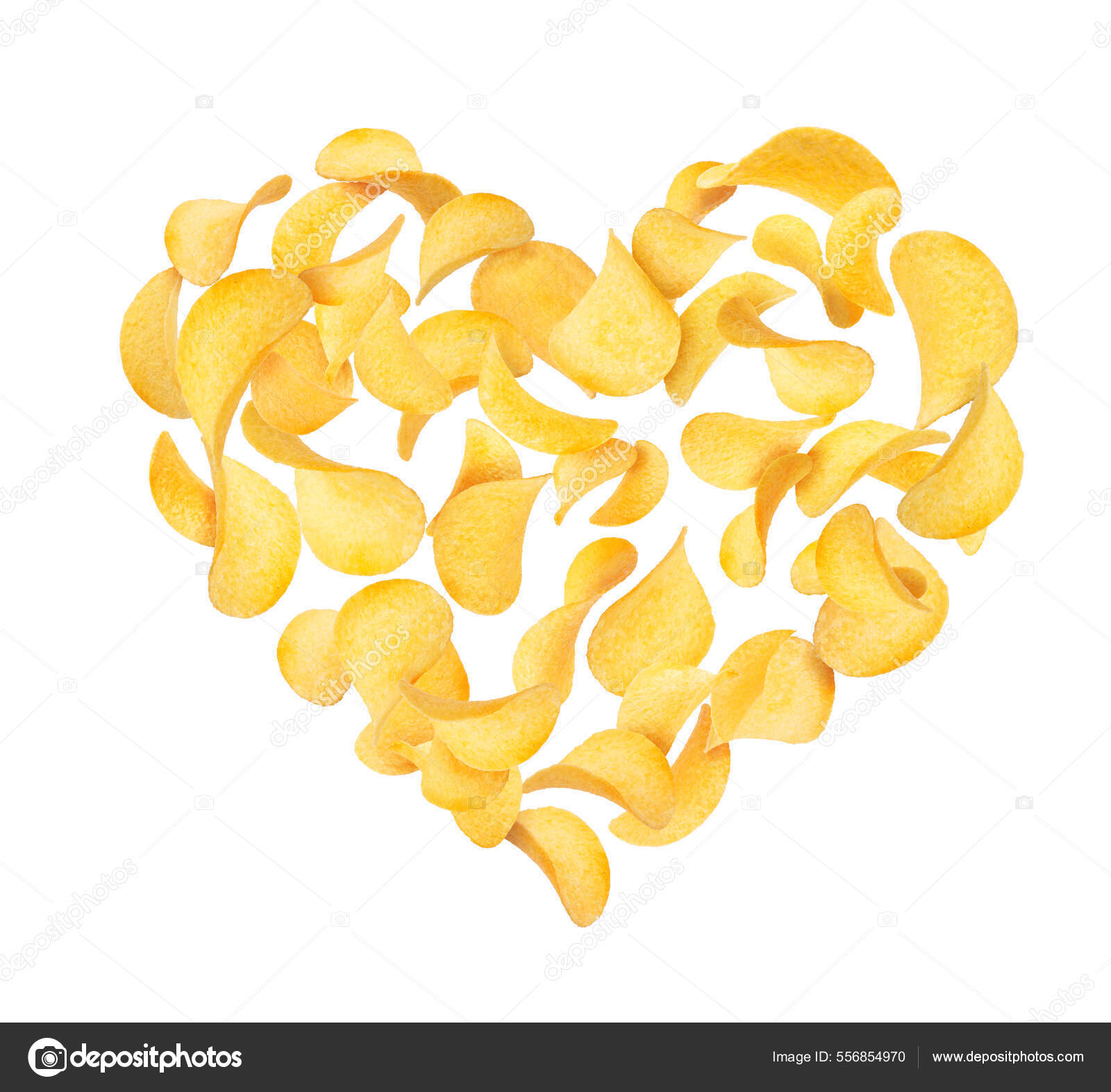 Potato Chips Air Shape Heart Stock Photo by ©Vikingur 556854970
