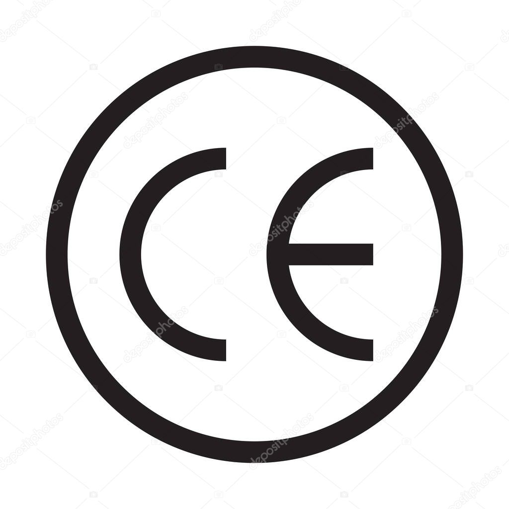 Ce icon for packaging design. Quality design element. Logo symbol ...