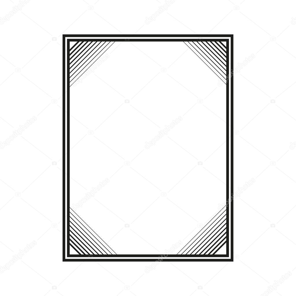 marco simple para el diseño decorativo. Elemento de diseño. Decoración ...