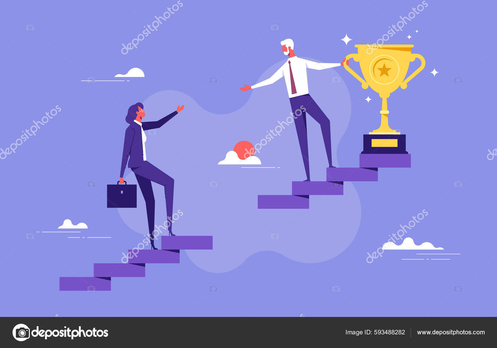 Leadership Help Colleague Succeed Reach Goal Achieve Target Mentorship ...