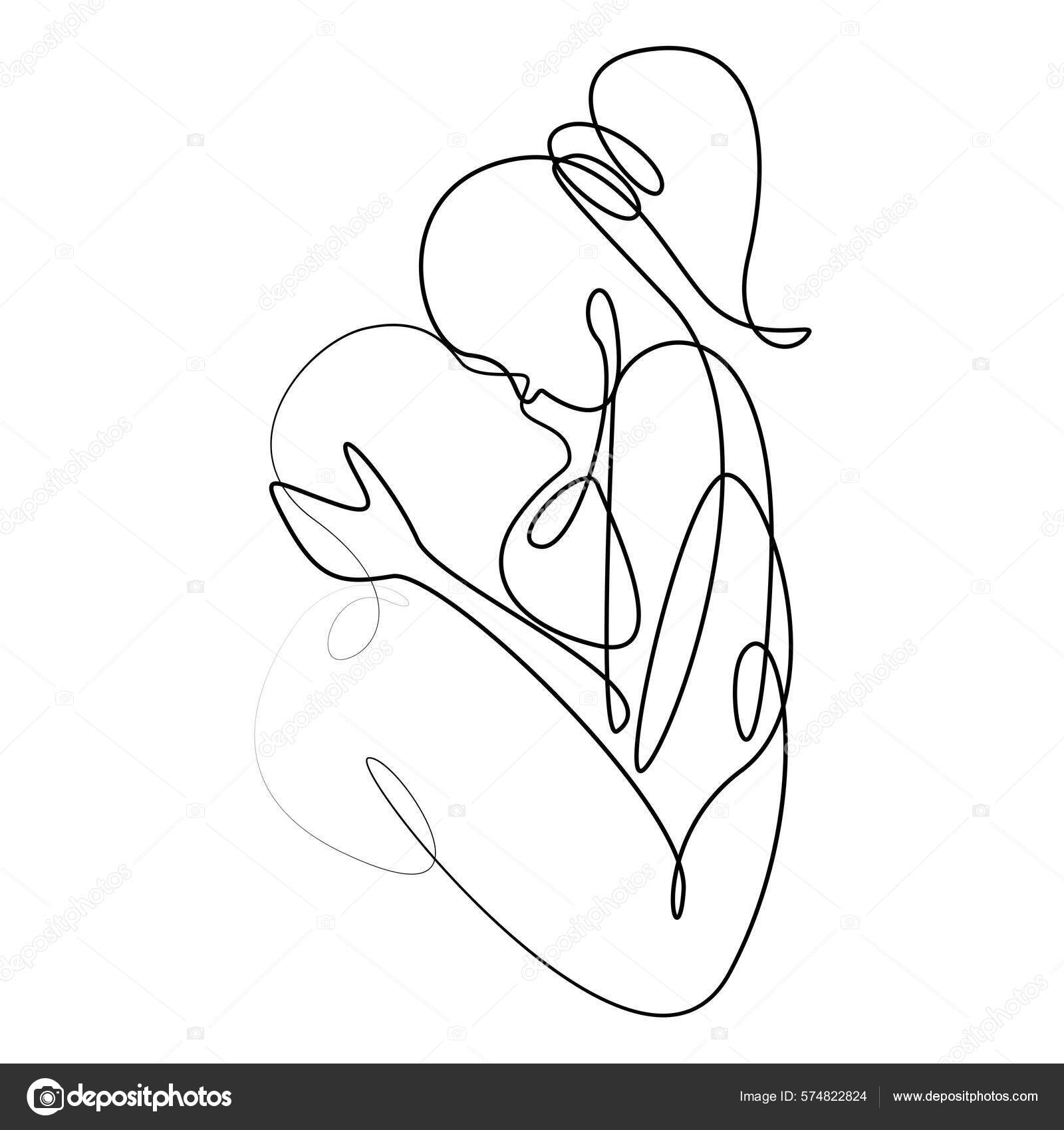 Forelsket Par Tegning