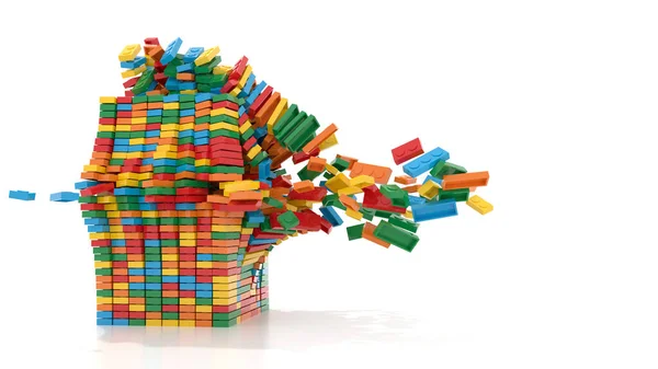 Tijolos vermelhos explodindo Stock Photos, Royalty Free Tijolos ...