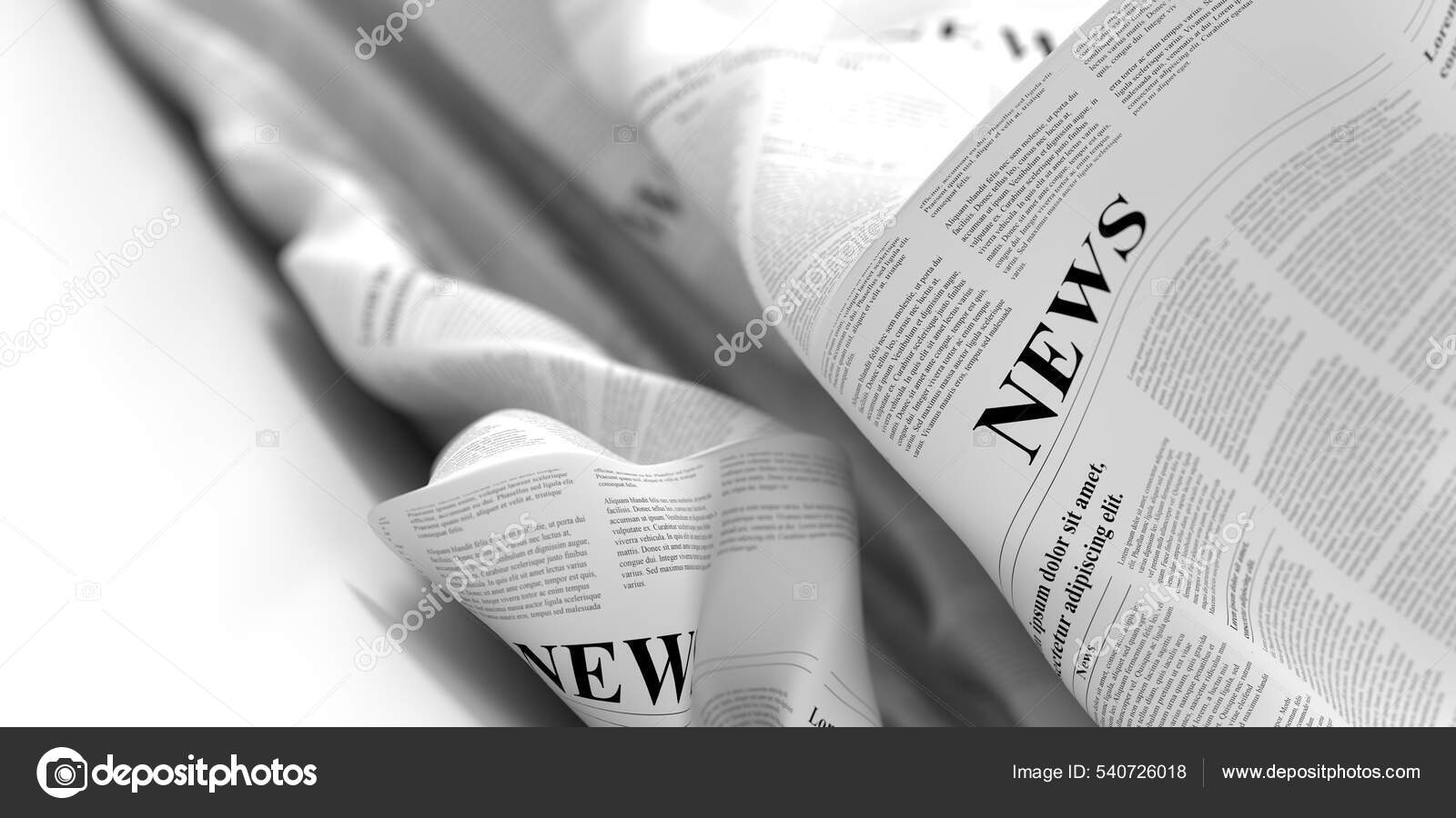 Abstract Newspaper Fluid Shape Rendering — Stock Photo © tostphoto ...