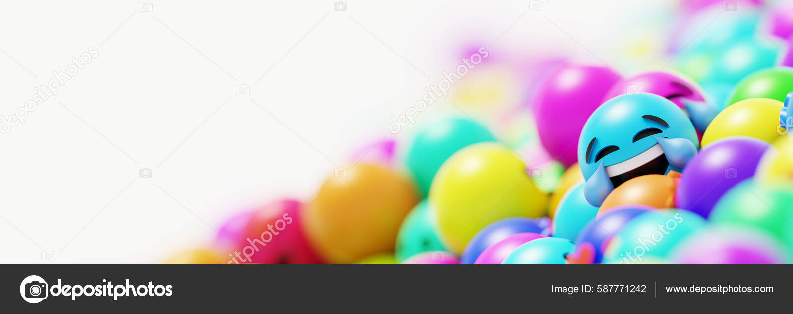 Infinite Emoticons Rendering Background Social Media Communications ...