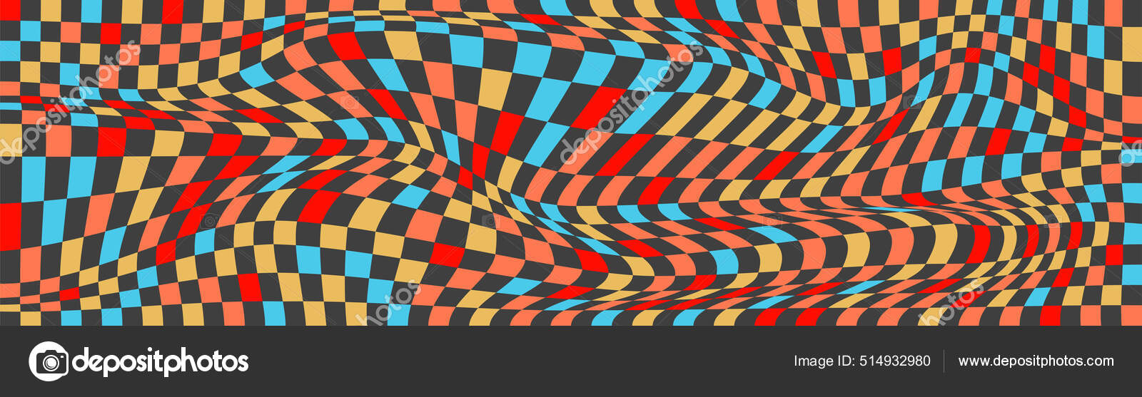 Checkered Background Distorted Squares Abstract Banner Distortion Chess Pattern Chessboard Stock