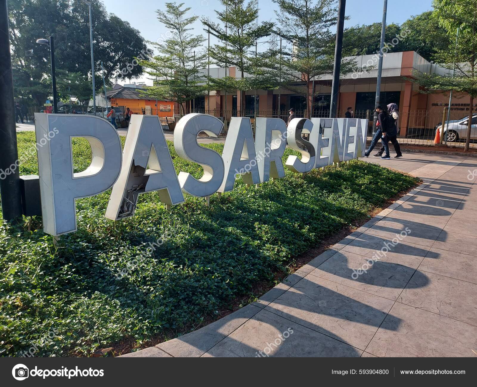 Jakarta Indonesia August 2022 'Pasar Senen' Station Signboard One ...