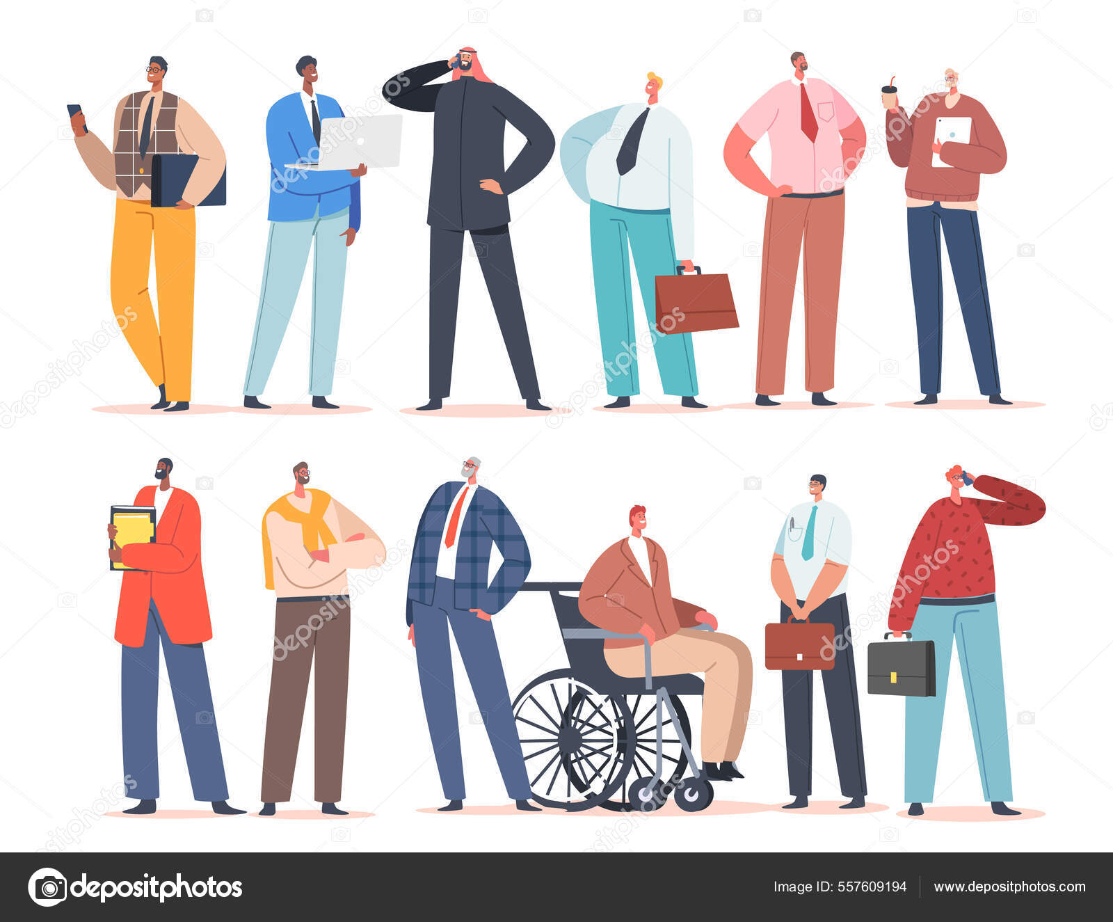 Diverse Business People Vector