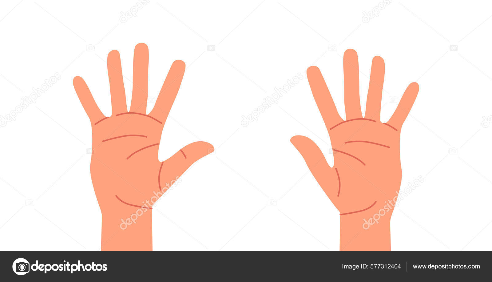 Cartoon Palm Of Hand