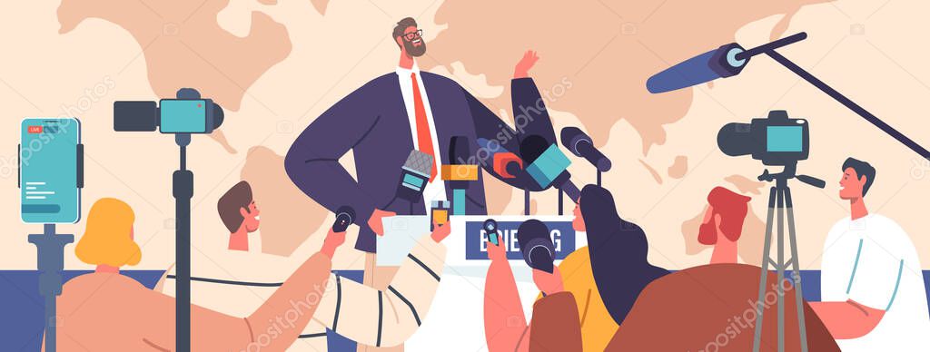 Briefing prasowy Vector Art Stock Images | Depositphotos