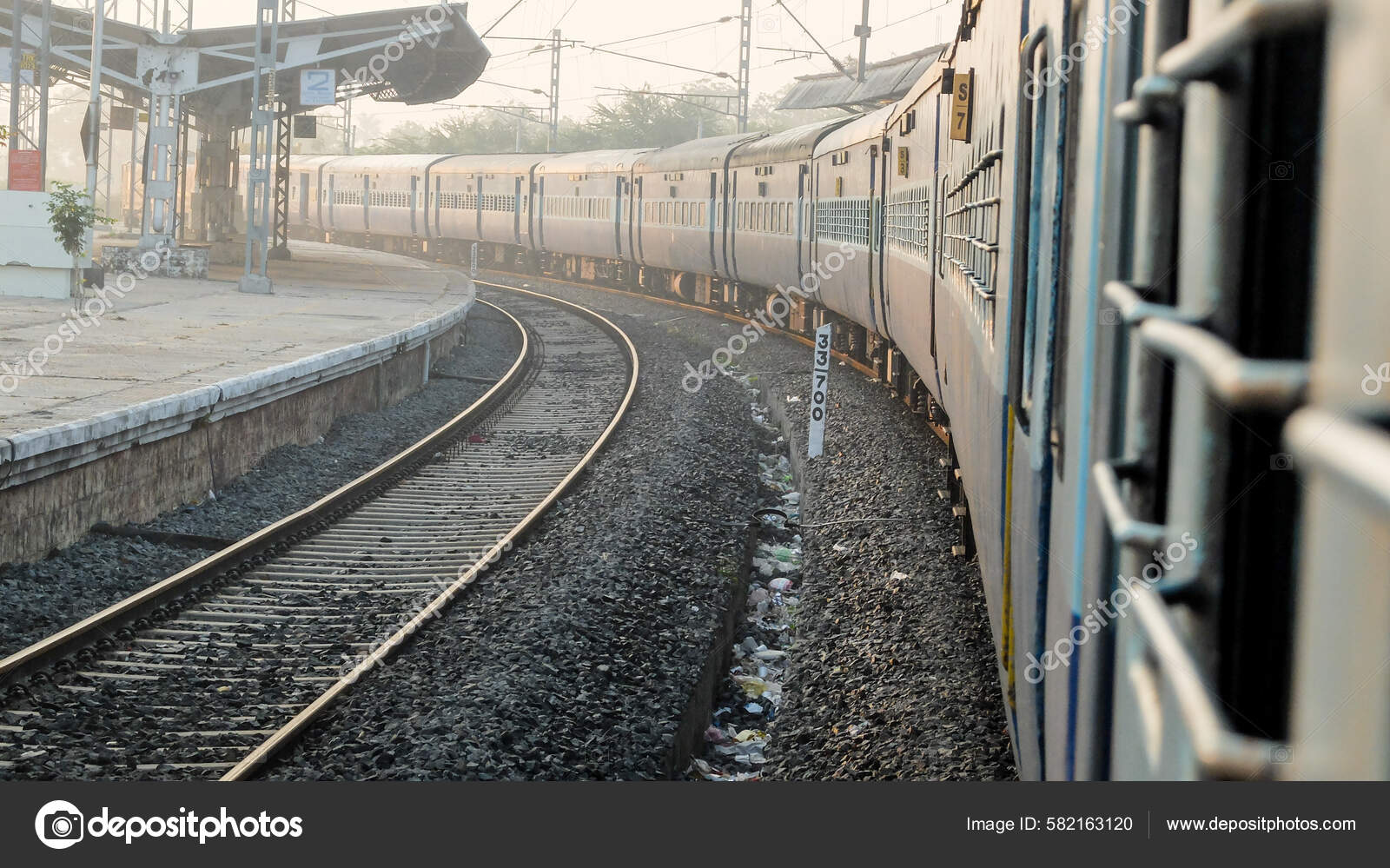 Slowly Passing Looking Glassless 2Nd Class Sleeper Carriage Window ...