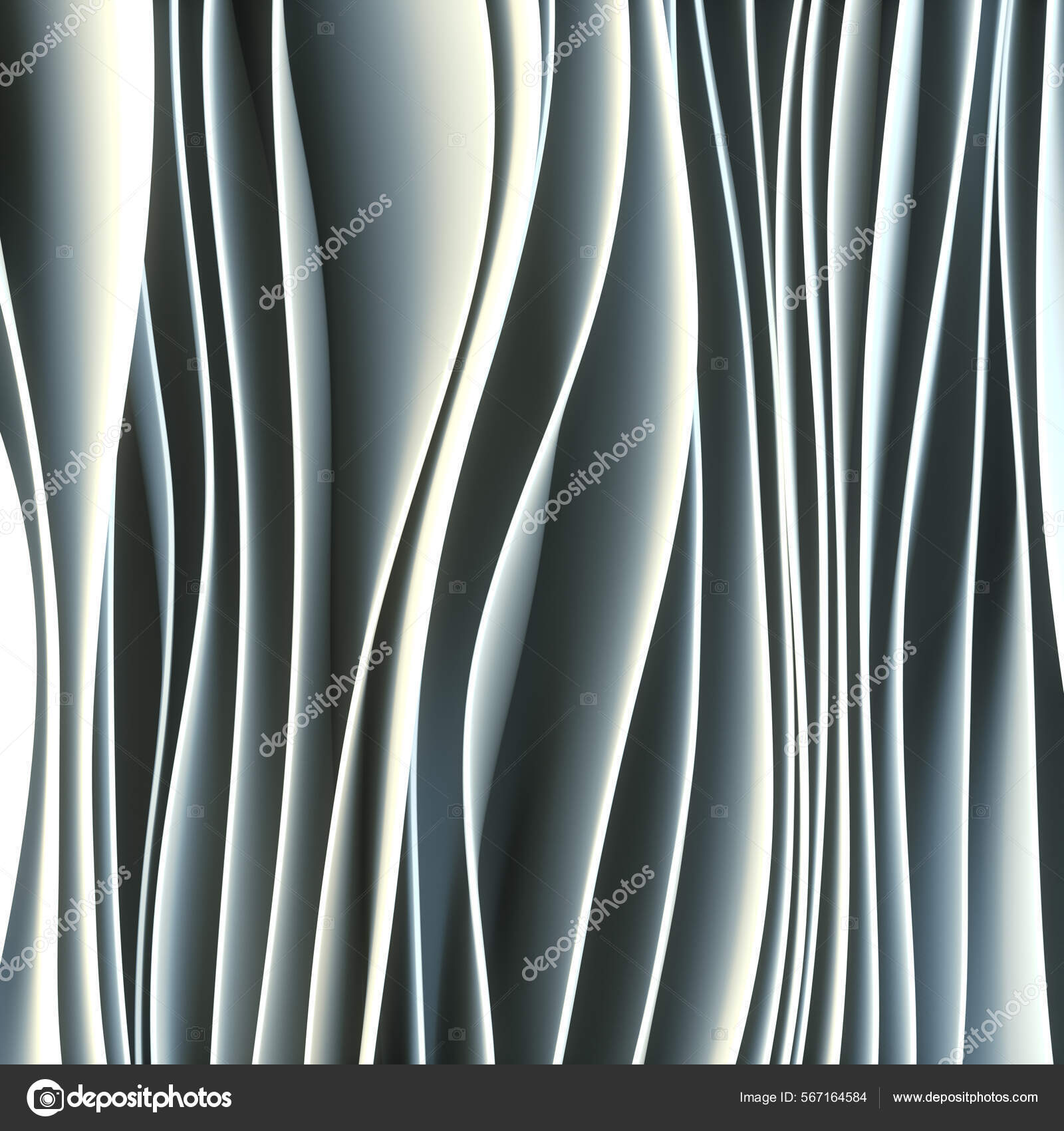 Magic Wave Rendering Digital Illustration White Fluid Creative ...